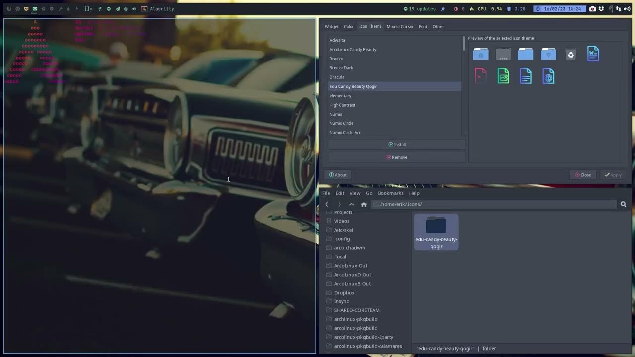 ArcoLinux : 3295 Creation of a new icon theme - Candy Beauty with Qogir icon folders - YouTube
