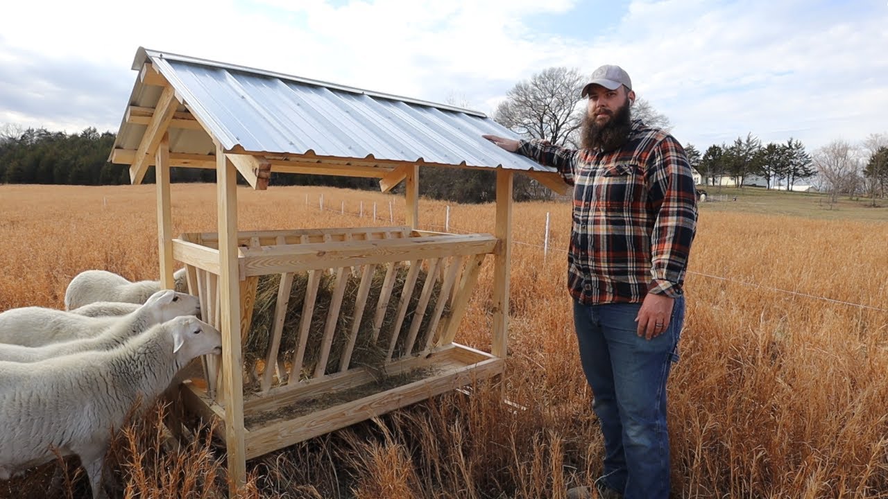 Late Winter Hay Feeder Build for Our Sheep - YouTube