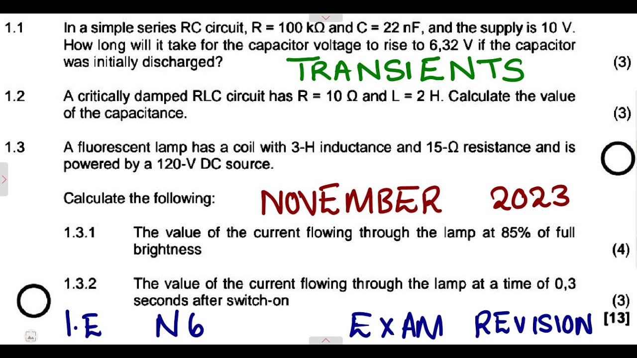 Industrial Electronics N6 Transients November 2023 ...