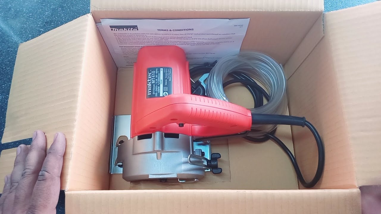 Maktec By Makita MT410 Unboxing 110MM 13000min Handheld Tile Cutter ...