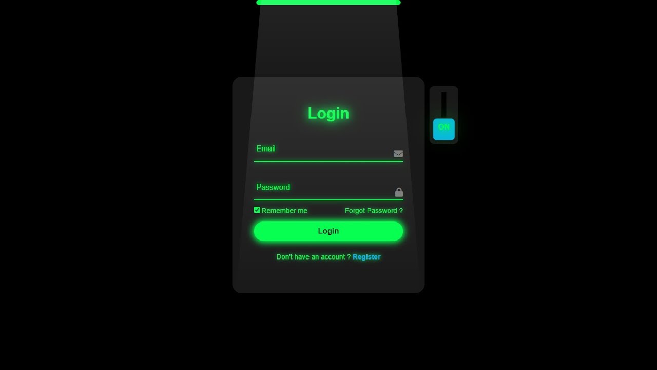 Create Animated Login Form - Neon Light - YouTube