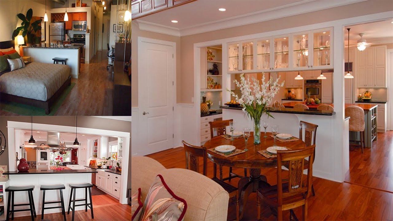 Creative Open Kitchen Partition Ideas | Half Wall Room Divider designs ...