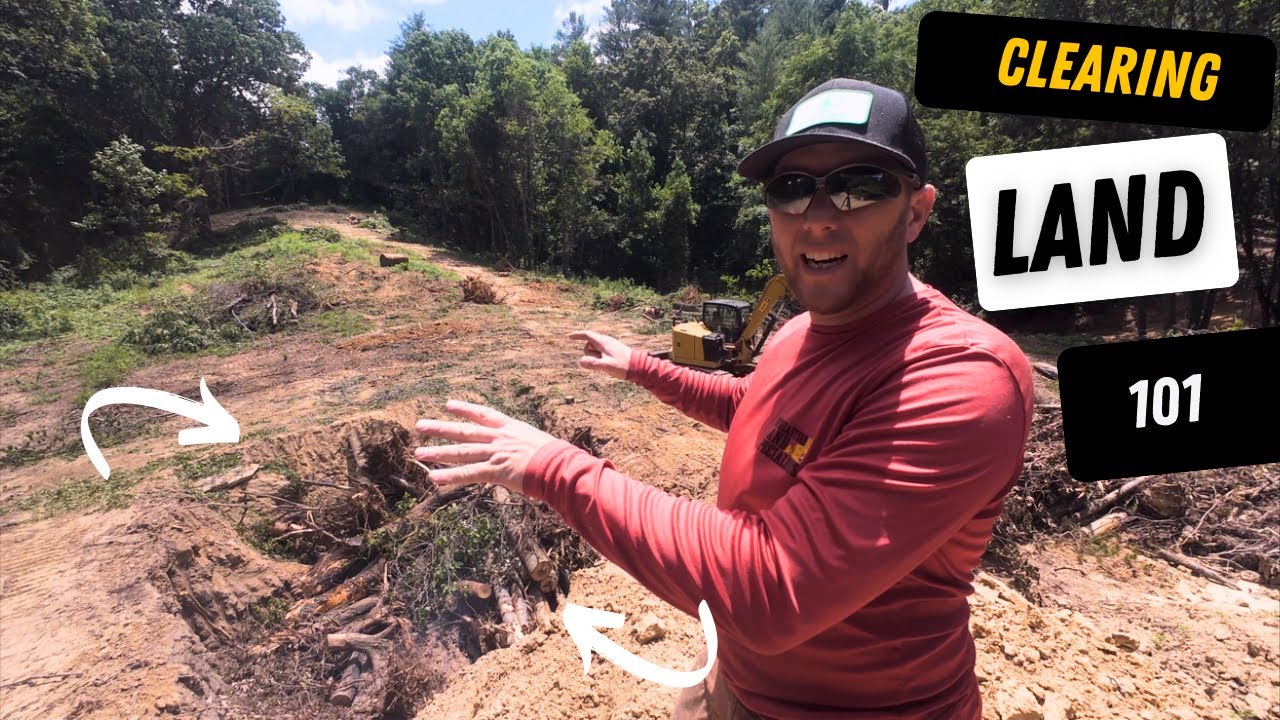 How to clear land-Pulling TREES and STUMPS - YouTube