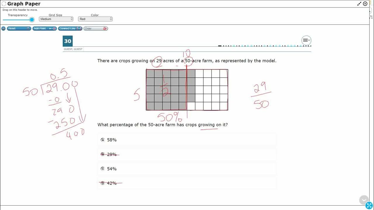 6th Grade STAAR Practice Wholes, Parts, and Percents (6.5B - #14) - YouTube