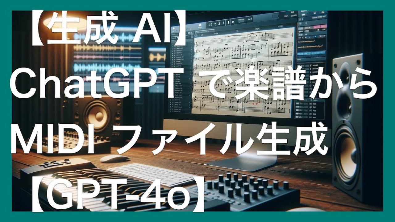 【生成 AI】ChatGPT で、楽譜から MIDI ファイルを生成【GPT-4o】 ※ノー編集・撮って出し・音声ナシ - YouTube