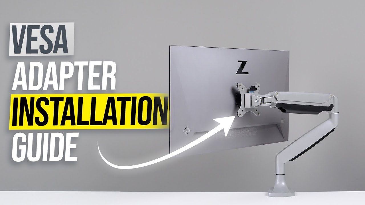 How to Install CREAT3D VESA Adapter on HP Z Series G3 Monitors - YouTube