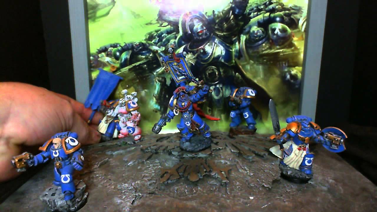 Ultramarines 2nd Co.Command Squad Diorama! - YouTube