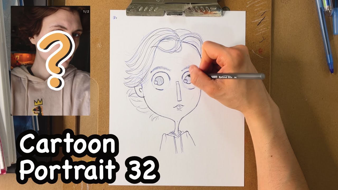 Draw with Me - Cartoon Portrait - Watch me Draw You 32 - YouTube