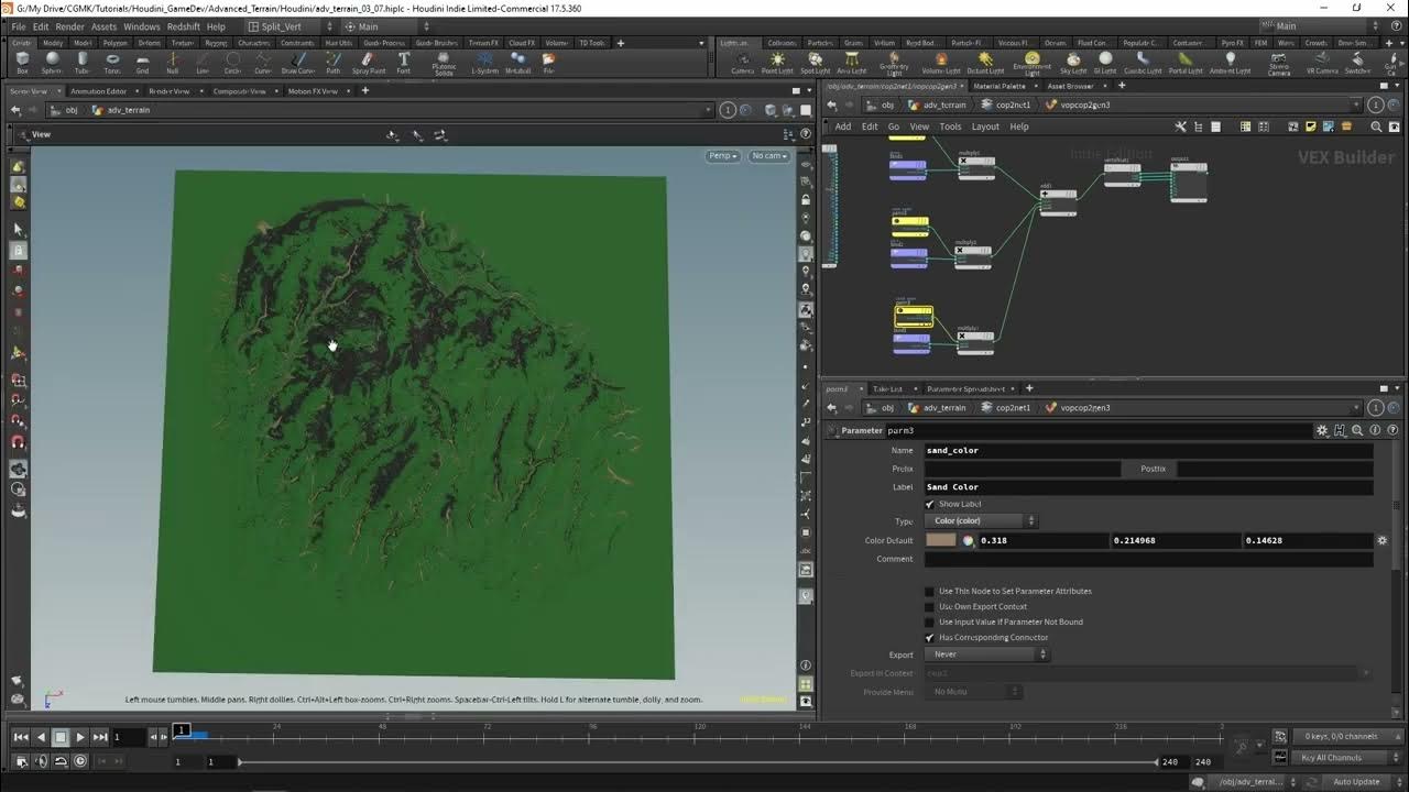 25 Использование COPS для создания оттенков текстуры материала в Houdini - YouTube