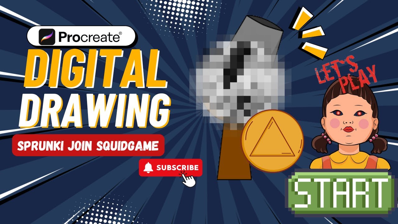 Help Sprunki to Win on Squid Game Beginner Animation in Procreate😮‍💨 ...