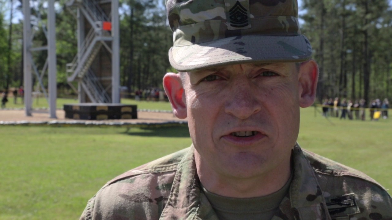 Army Guard CSM Gives Shout-out to Best Ranger Competitors - YouTube