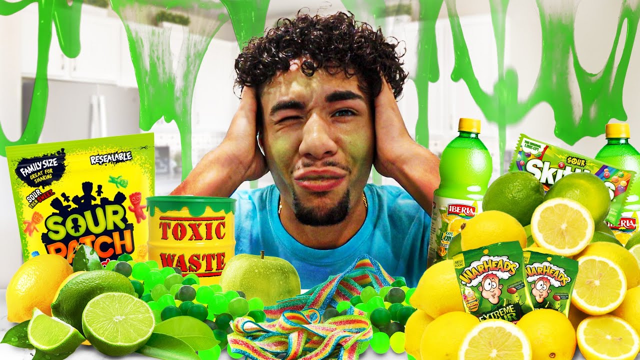 EATING ONLY SOUR FOOD FOR 24 HOURS!!! *Bad Idea* - YouTube