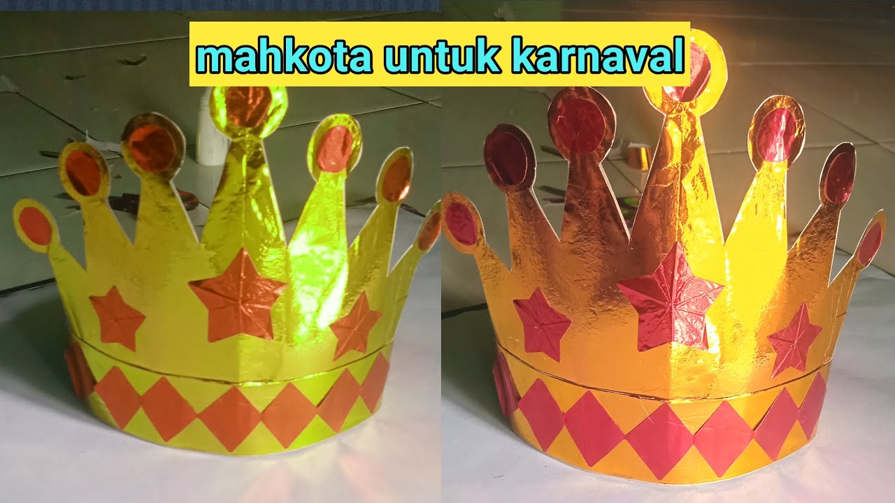HOW TO MAKE A CROWN FROM CARTON PAPER | MPLS / CARNIVAL / STAGE HATT ...
