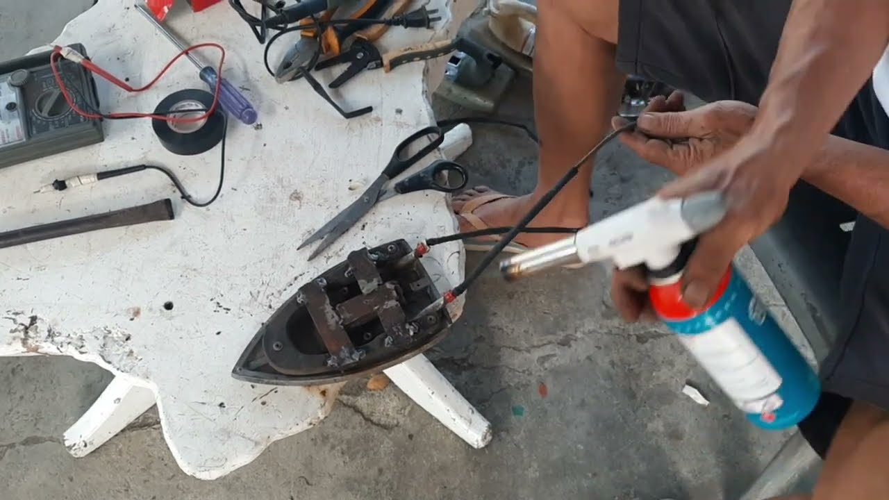 How To Make Junks Flat Iron Into Vulcanizing Machine(part 2) @Robinson ...