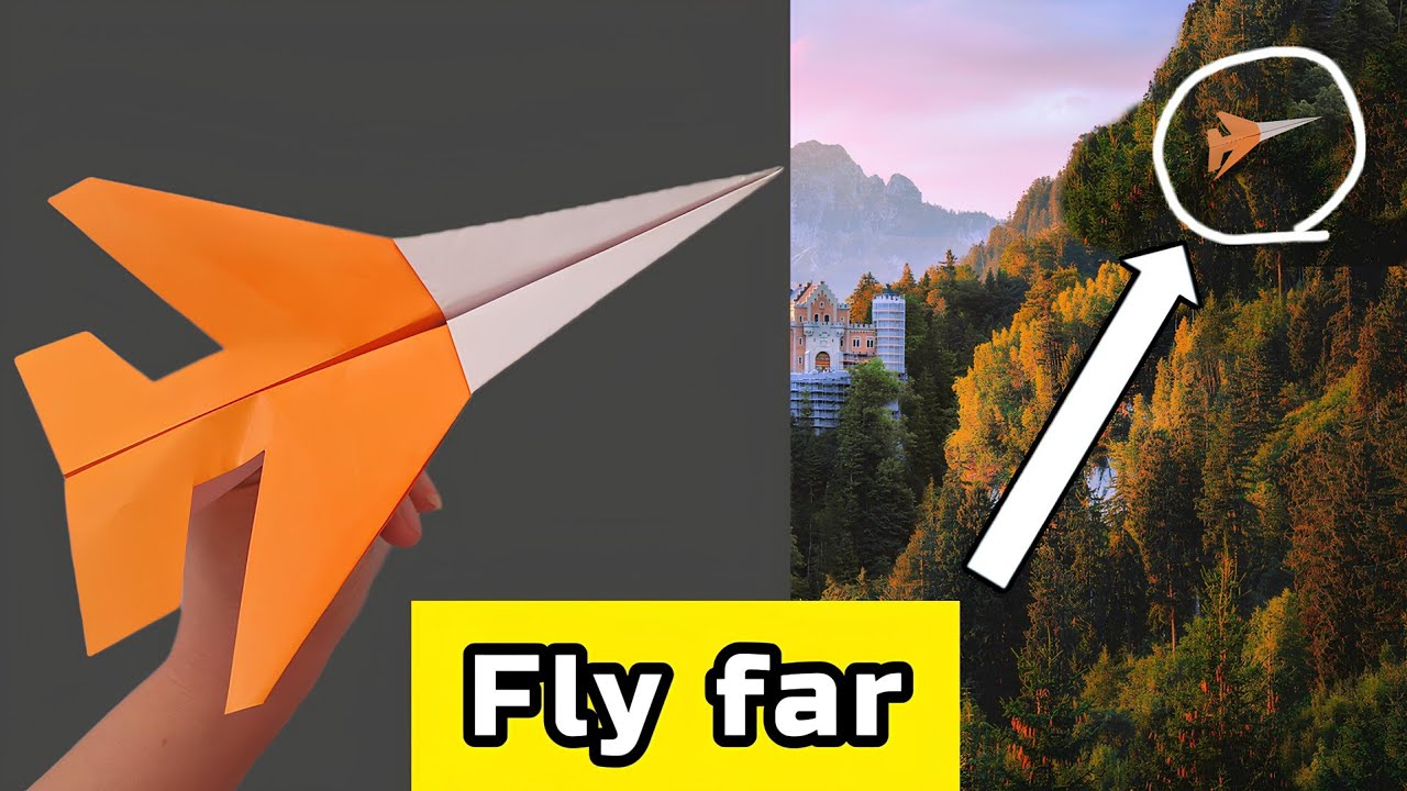 How to make paper airplane that fly very far | paper airplane tutorial ...
