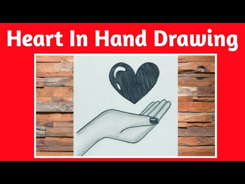 Heart in hand drawing with pencil |easy step for beginners| hand art ...
