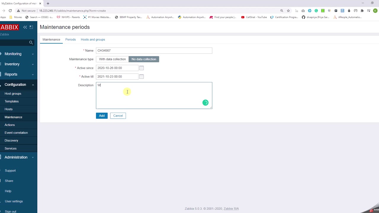 14 Steps to create a Maintenance in Zabbix - YouTube