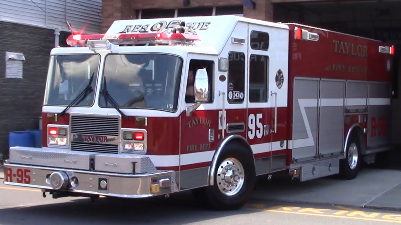 Taylor Fire Department Rescue 95 Responding - YouTube
