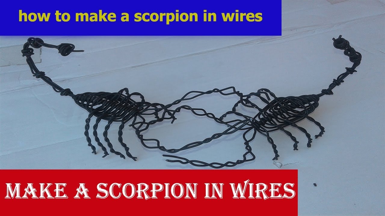 how to make a scorpion in wires - YouTube