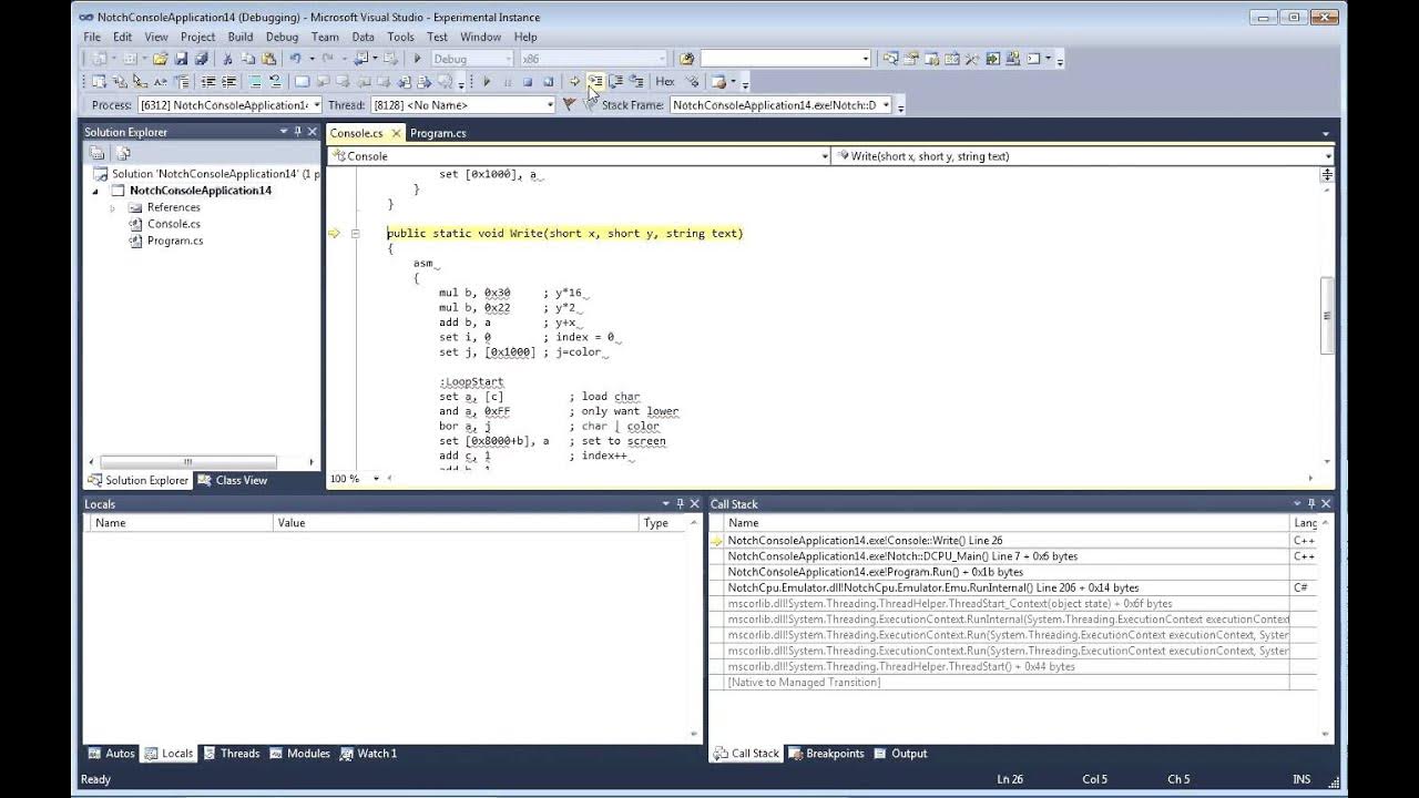 DCPU-C# Compiler - Debugging - YouTube