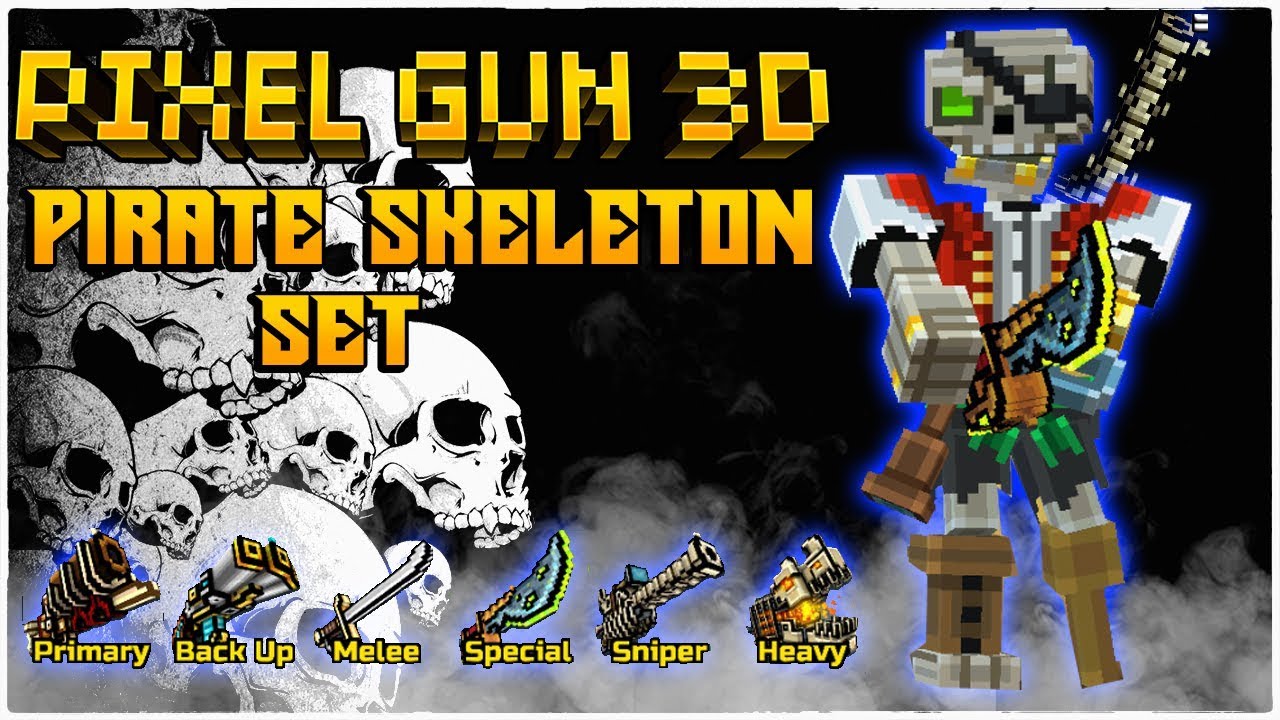 Pixel Gun 3D - Skeleton Pirate Set - YouTube