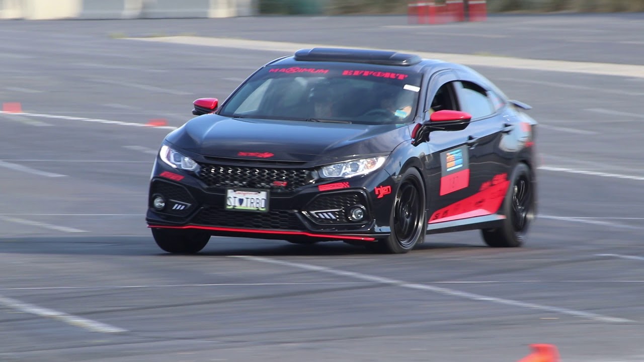 10th Gen Civic Si autocross with Pure Track driving. - YouTube