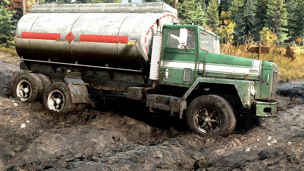 SnowRunner - International PayStar 5070 Tanker Truck Off Road - YouTube