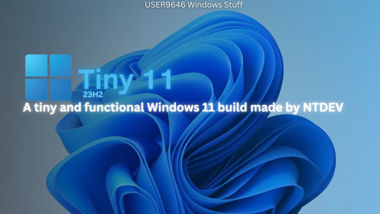 Tiny11 23H2 Install & Exploring - YouTube