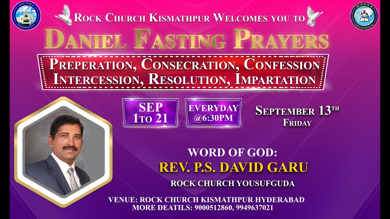 DANIEL FASTING PRAYERS || DAY 13 || 13-09-2024 || Rev.Ps.David - YouTube