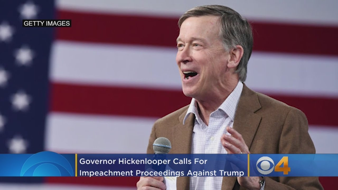 Hickenlooper Calls For Impeachment Proceedings Against Trump - YouTube