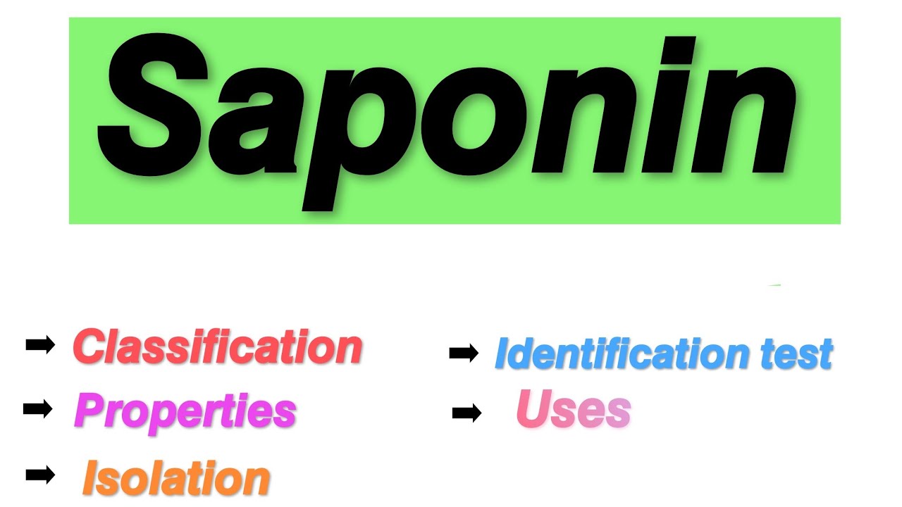 Saponin || Saponin glycosides || Classification, properties, Isolation ...