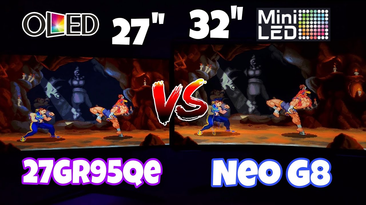 LG 27GR95QE OLED Vs Odyssey Neo G8 Mini LED Panel Review - YouTube