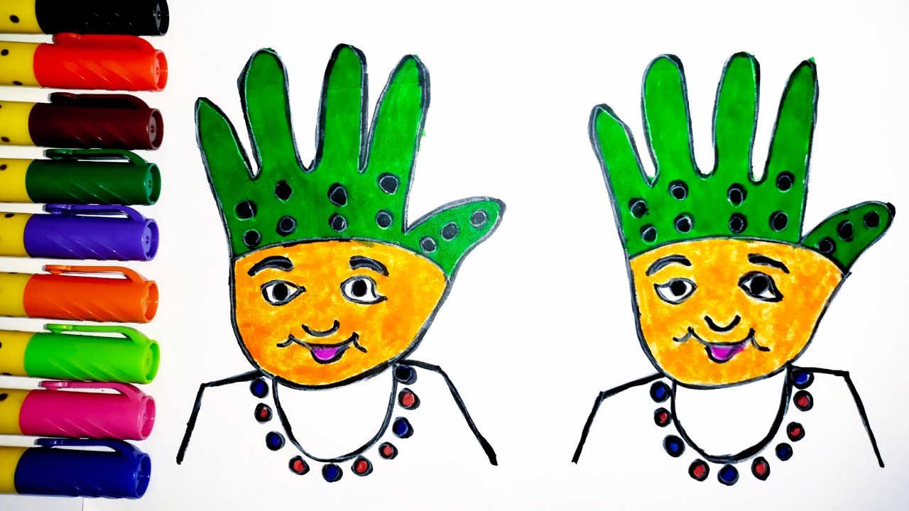 Beautiful Hand's-Easy Drawing,coloring for kids and Toddlers|Magic ...