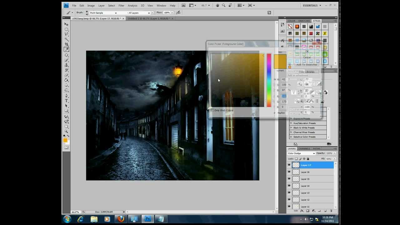 Convert Day to night in photoshop - YouTube