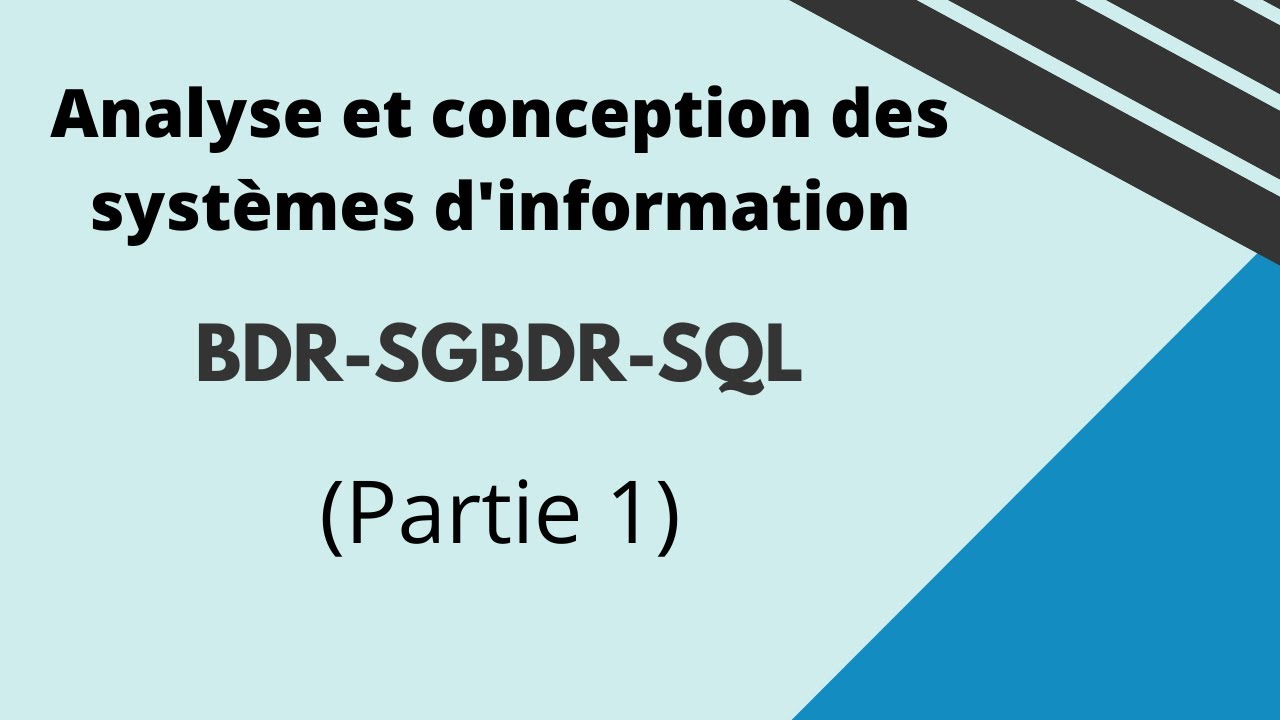 Cours Merise |Analyse et conception des systèmes d'information | BDR ...