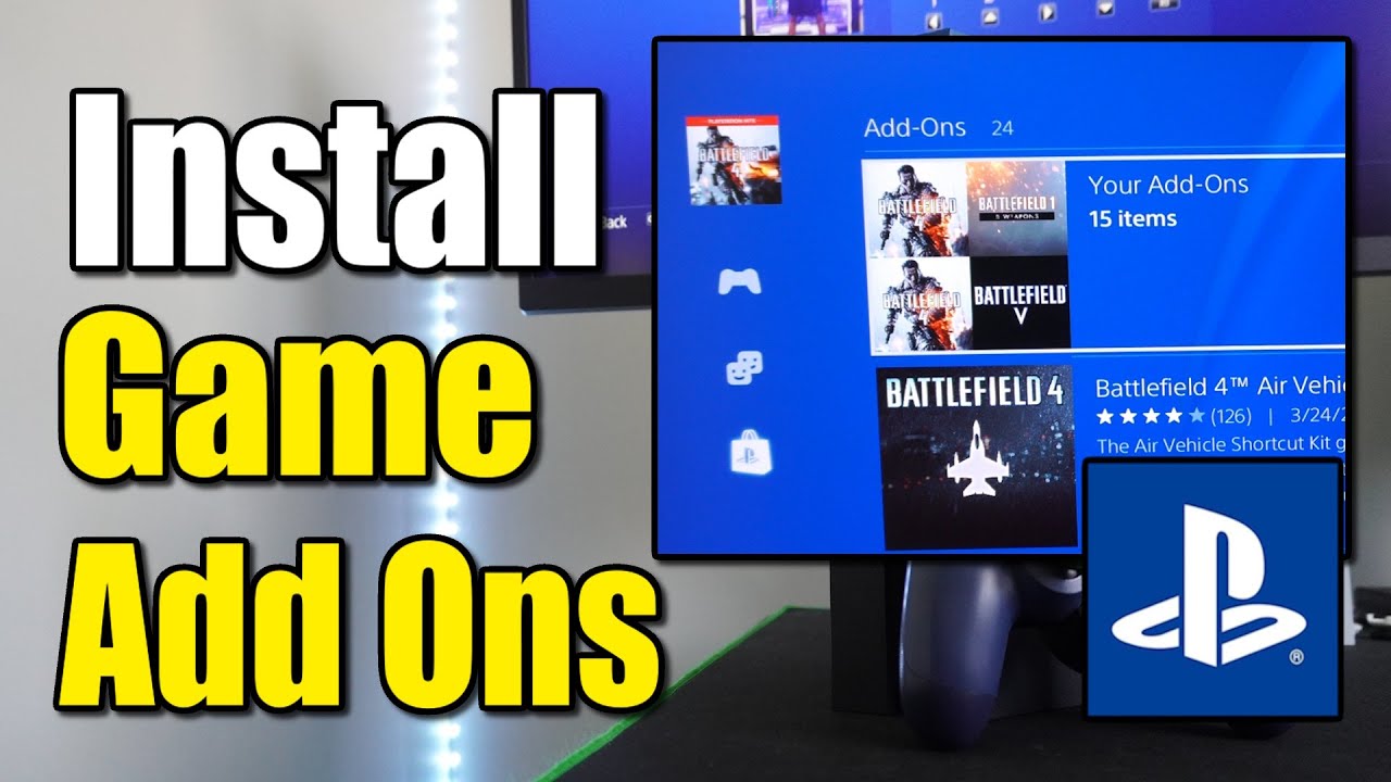 How to Installed DLC or Add Ons for PS4 Games in Game Library - YouTube