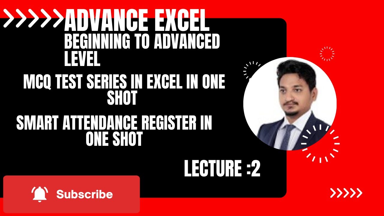 MCQ Test Series In Excel and Smart Attendance Register - YouTube