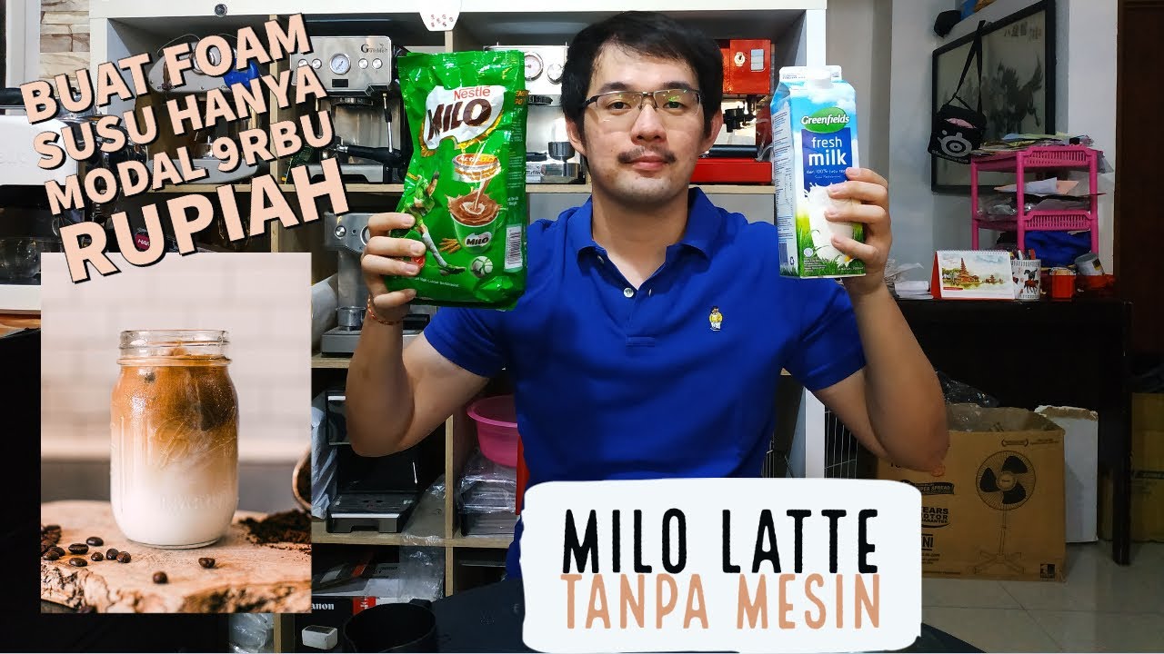 cara membuat foam susu tanpa mesin | hanya modal frother 9 rbu rupiah ...