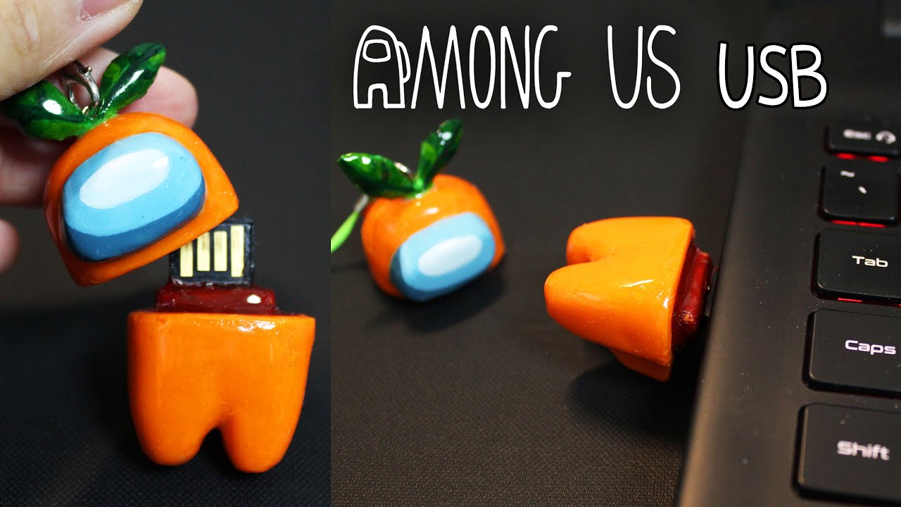 3D펜으로 어몽어스 캐릭터 USB 만들기 - How to make Among Us USB with 3d pen - YouTube