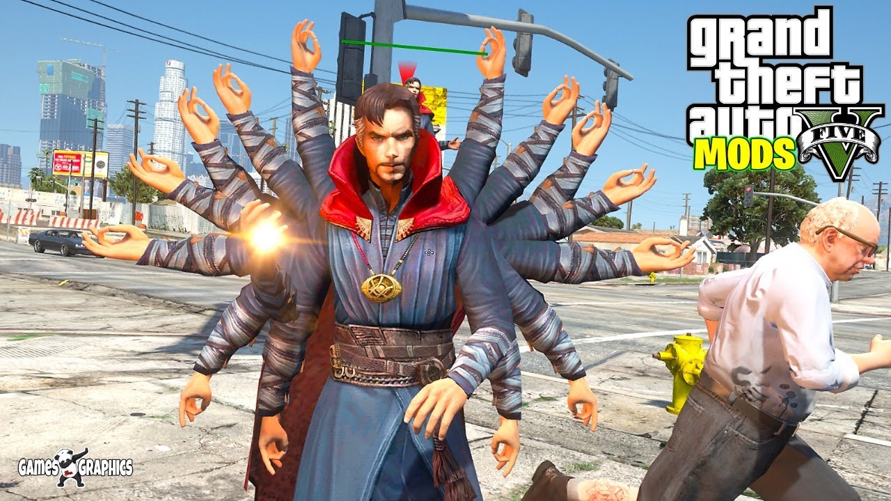 Dr. Strange with Powers - GTA 5 MODS - YouTube