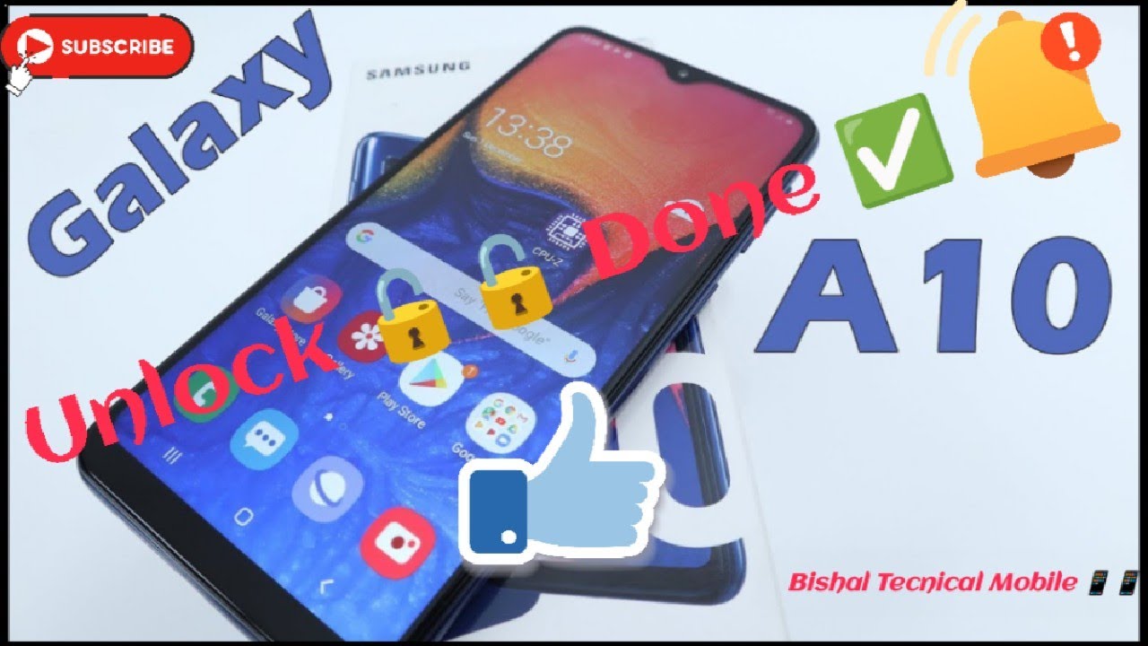 How to unlock Samsung Galaxy A10 🔓🔓 📱📱 - YouTube
