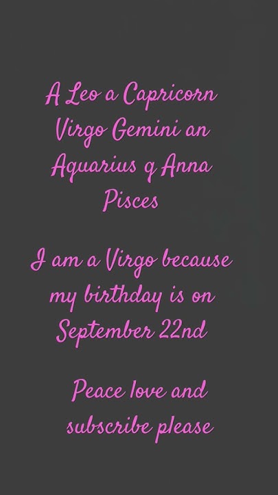 September 22nd For All That Are Virgos 🍉🍉 Youtube