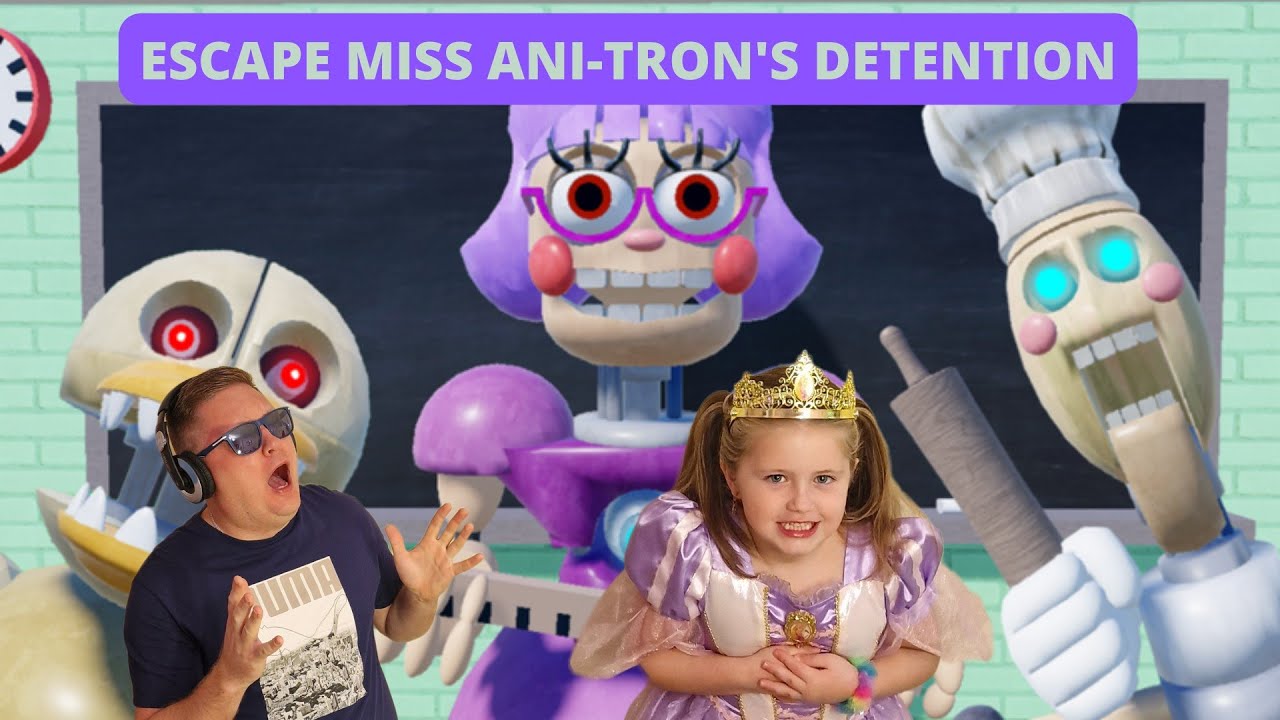 LETS PLAY ESCAPE MISS ANI-TRON' DETENTION! SCARY OBBY! - YouTube