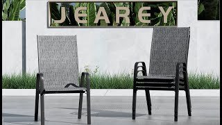JEAREY Installation Instructions of Patio Dining Chairs Set