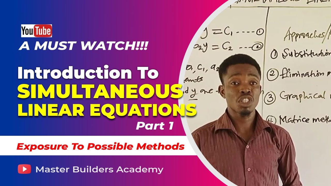 Introduction to Simultaneous Linear Equations - YouTube