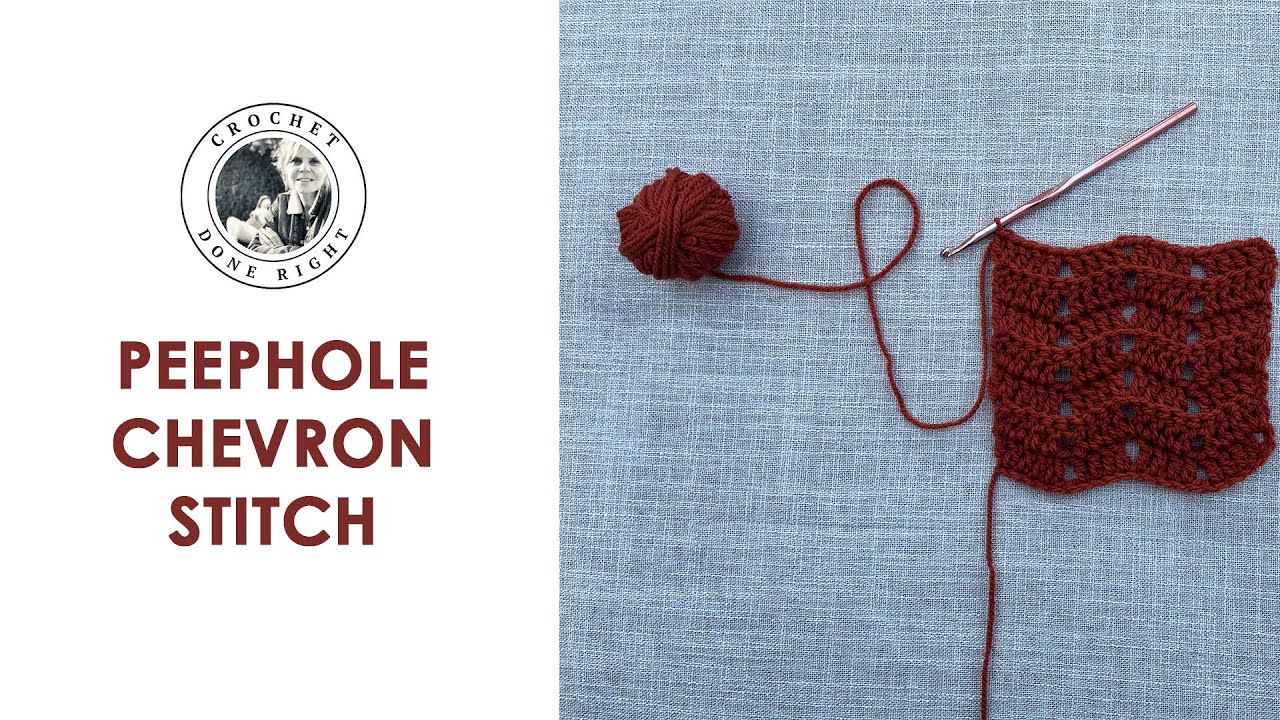 Crochet tutorial: Peephole Chevron Stitch SIDEWAYS??? - YouTube