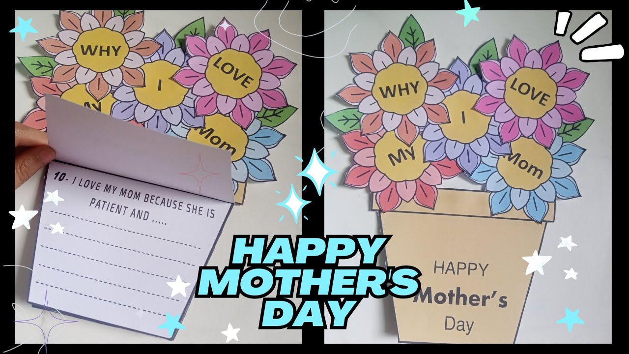 Mother's Day Craft - 10 Reasons Why I Love My Mom - Mum Booklet - YouTube