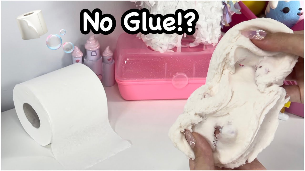 Toilet Paper Slime!? 🧻🫧 How To Make No Glue Toilet Paper Slime!? - YouTube