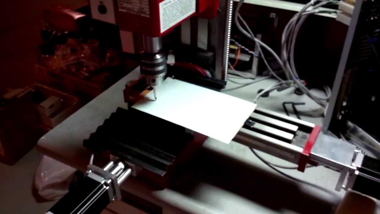 Sieg X2 Mini Mill CNC Conversion - First Run - YouTube