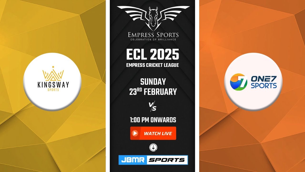 ECL - Empress Cricket League : KINGSWAY SPORTS VS ONE 7 SPORTS | Match ...